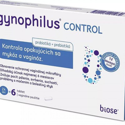 GYNOPHILUS CONTROL 6KS VAGINALNE TABLETY 1X6 KS